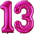 Amazon.com: Hot Pink 13 Balloon Numbers, 40 Inch 13th or 31st Birthday ...