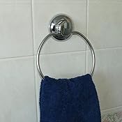 MaxHold No-Drilling/Suction Cup Single Towel Bar 18" - Vaccum System ...