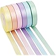 Amazon.com: DINDOSAL Pastel Ribbon Assortment - 3/8" Double Face Satin ...