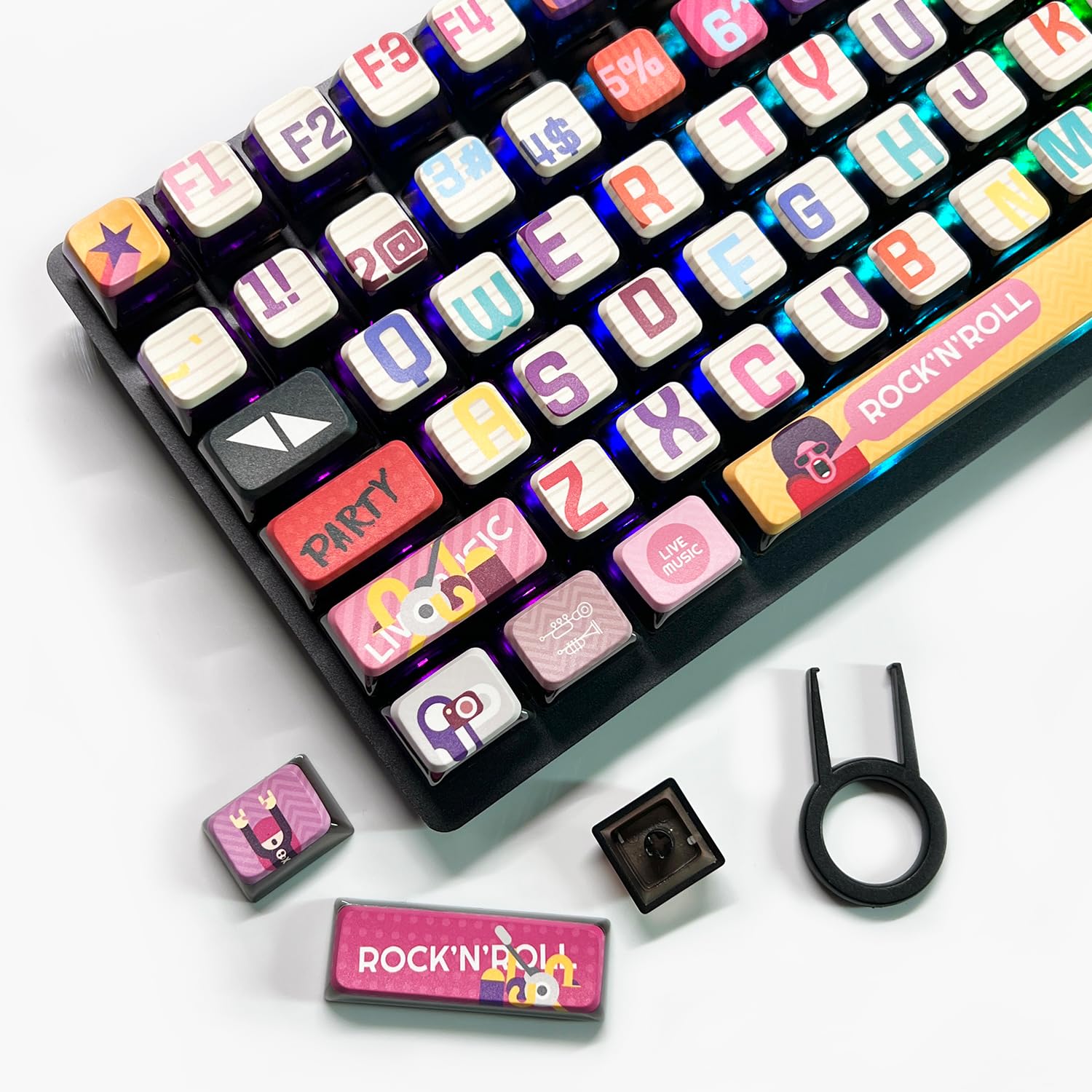 Mua Key Cap PBT Heat Sublimation Translucent Pudding Design ASA Profile ...