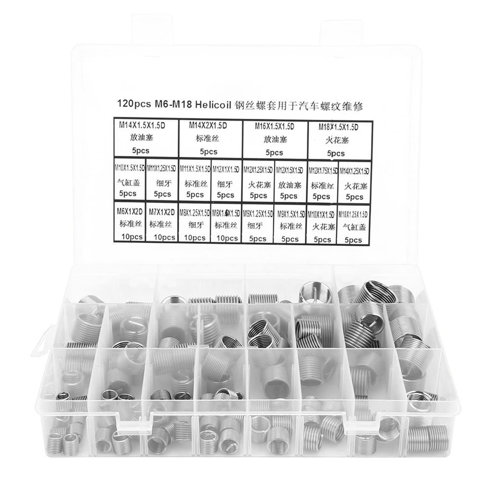 Mua EVTSCAN 120 Pcs Stainless Steel Helical Threaded Inserts Kit, with ...