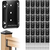DN Mate 40 PCS Deck Railing Bracket Connectors for 2x4 (Actual 1.5”x3.5 ...