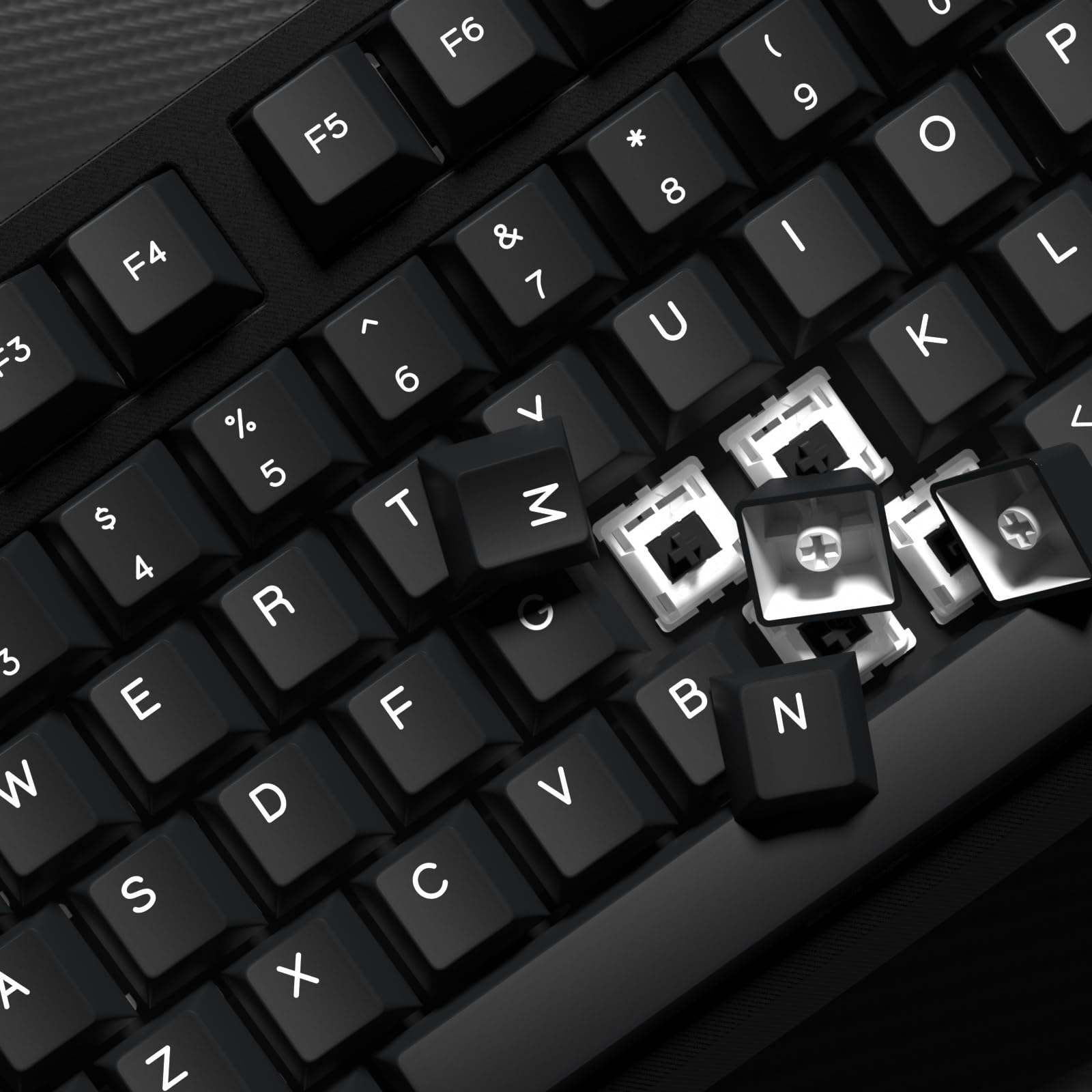 Mua WOB PBT Double Shot Custom Keycap Set,176 Keys Black and White ...