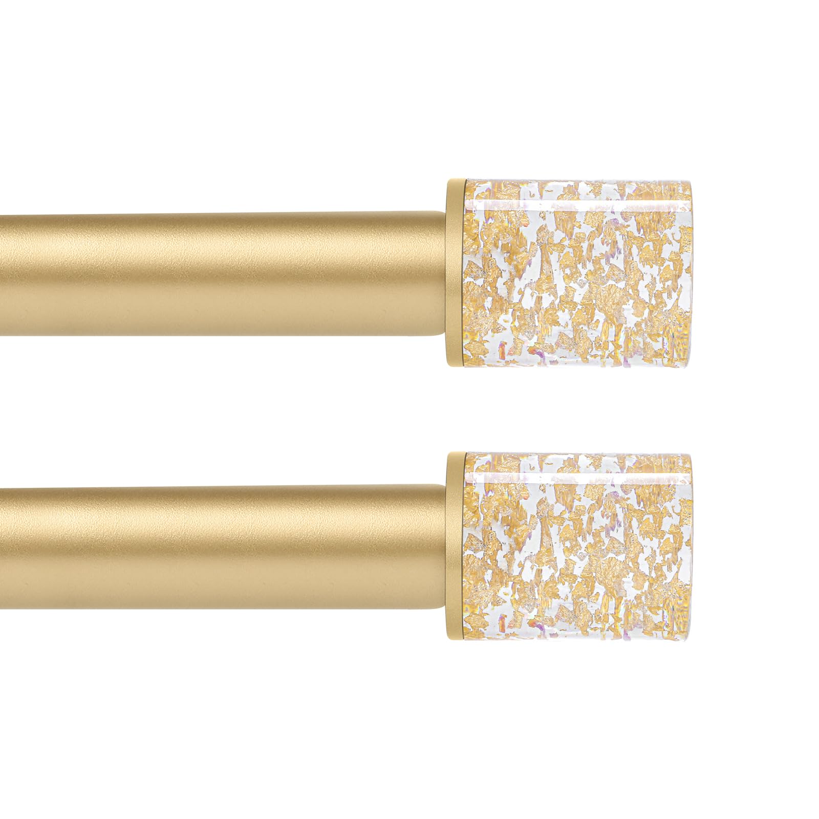 HEI! DEAR 2 Pack Gold Curtain Rods for Windows 66 to 120 Inch,1 Inch ...