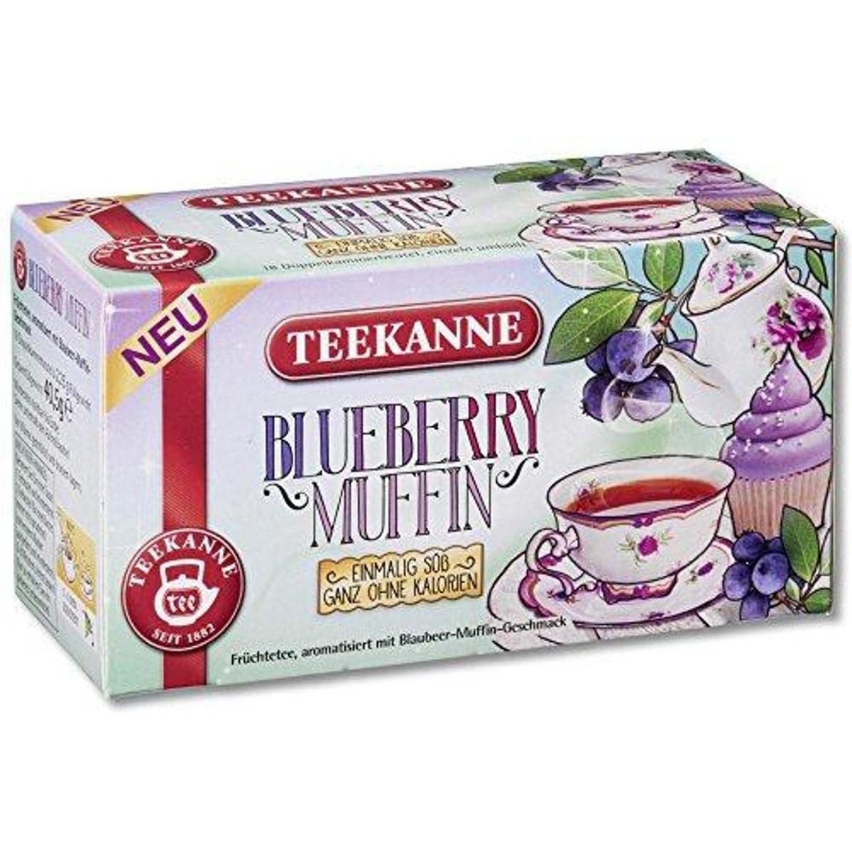 Teekanne Blueberry Muffin Fruit tea with blueberry muffin flavor (2 x ...