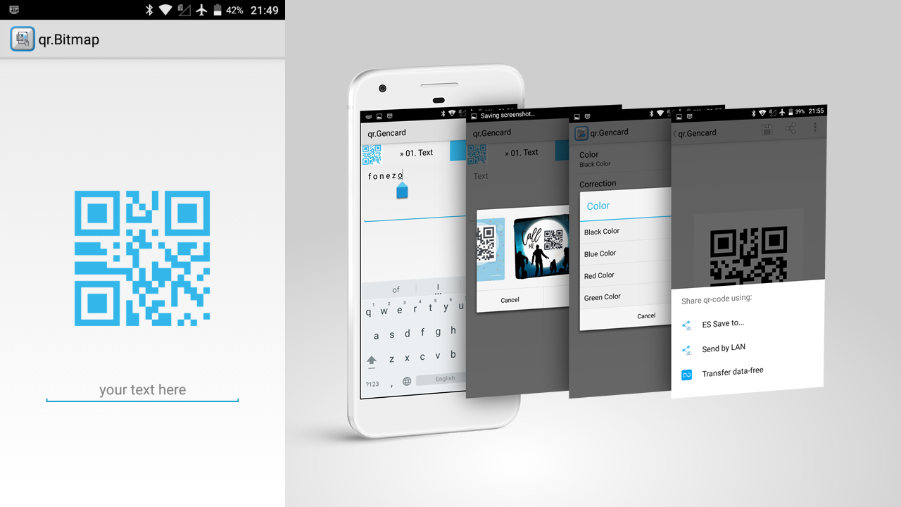 QR GenCard Maker (No Ads, no Special Permissions):Amazon.co.jp:Appstore ...