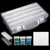 Amazon.com: Quefe 3pcs 64 Grids Diamond Painting Storage Containers 5D Beads Organizer with ...