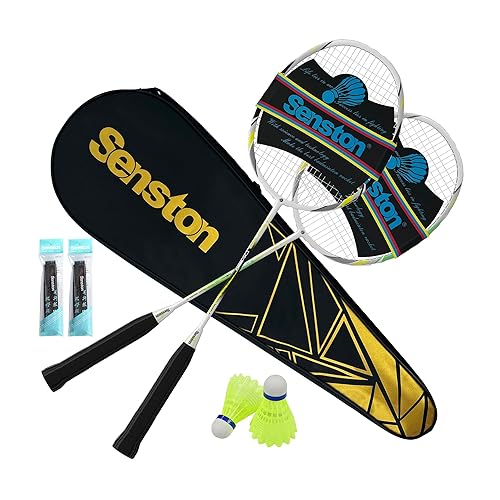 Senston Professional Badminton Rackets Set of 2, Carbon Fiber Composite ...