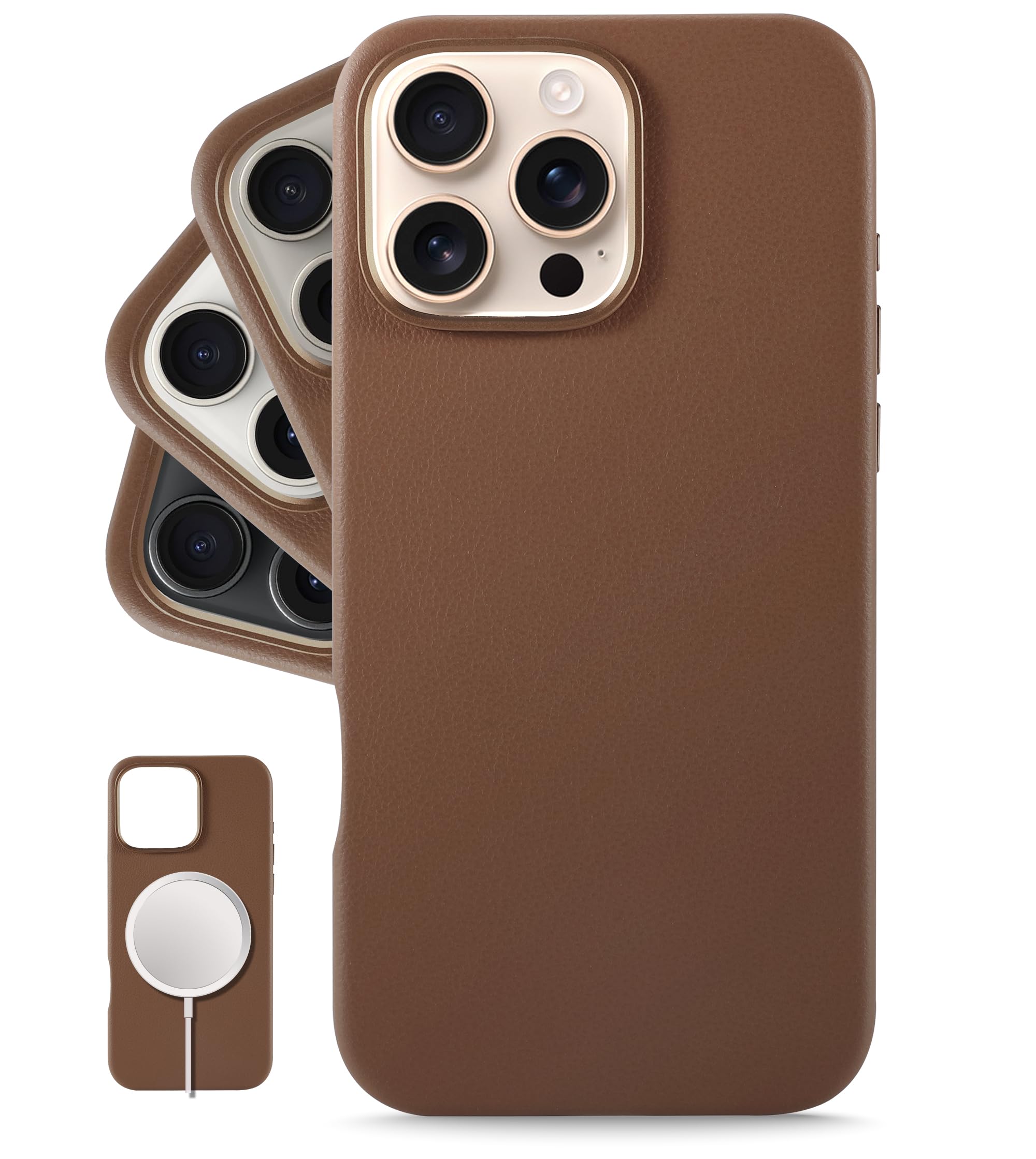 LONLI Classic - for iPhone 16 Pro Max Leather Case - European Genuine ...