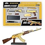 Amazon.com: GoatGuns Miniature AK 47 Model Black | 1:3 Scale Diecast ...