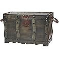 Antique Style Distressed Wooden Pirate Treasure Chest, Coffee Table ...