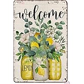 Amazon.com: Freshly Squeezed Lemonade Vintage Metal Tin Sign Retro ...