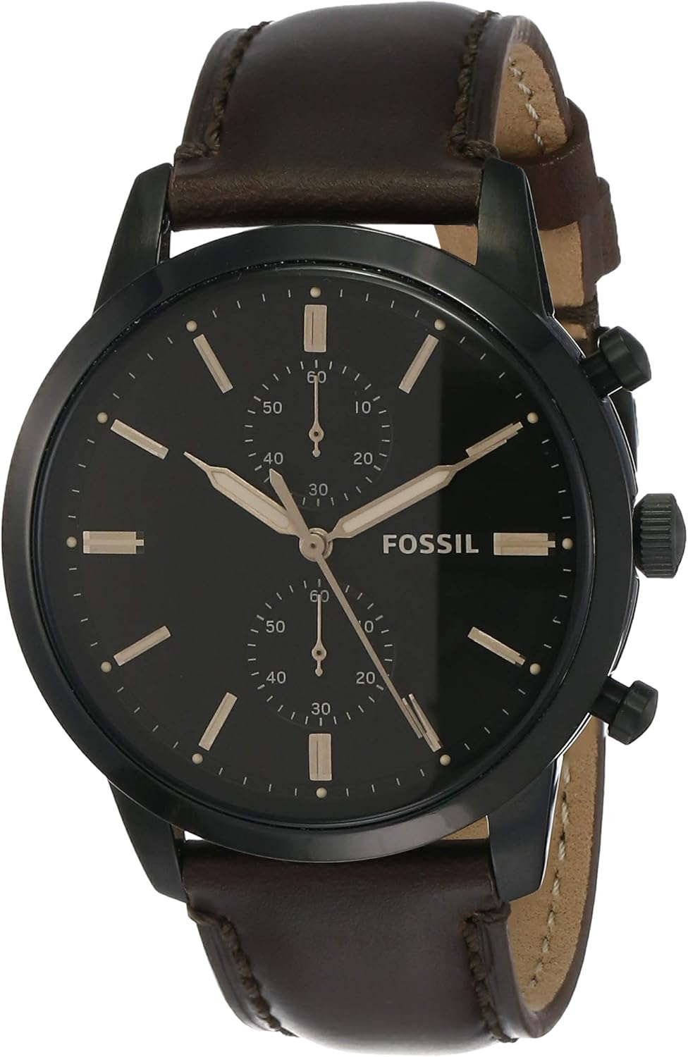 Amazon.com: Fossil Men's Townsman Quartz Leather Chronograph Watch ...