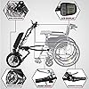 Voilamart 12 Inch Electric Wheelchair Front Wheel Conversion Kit, 36V ...