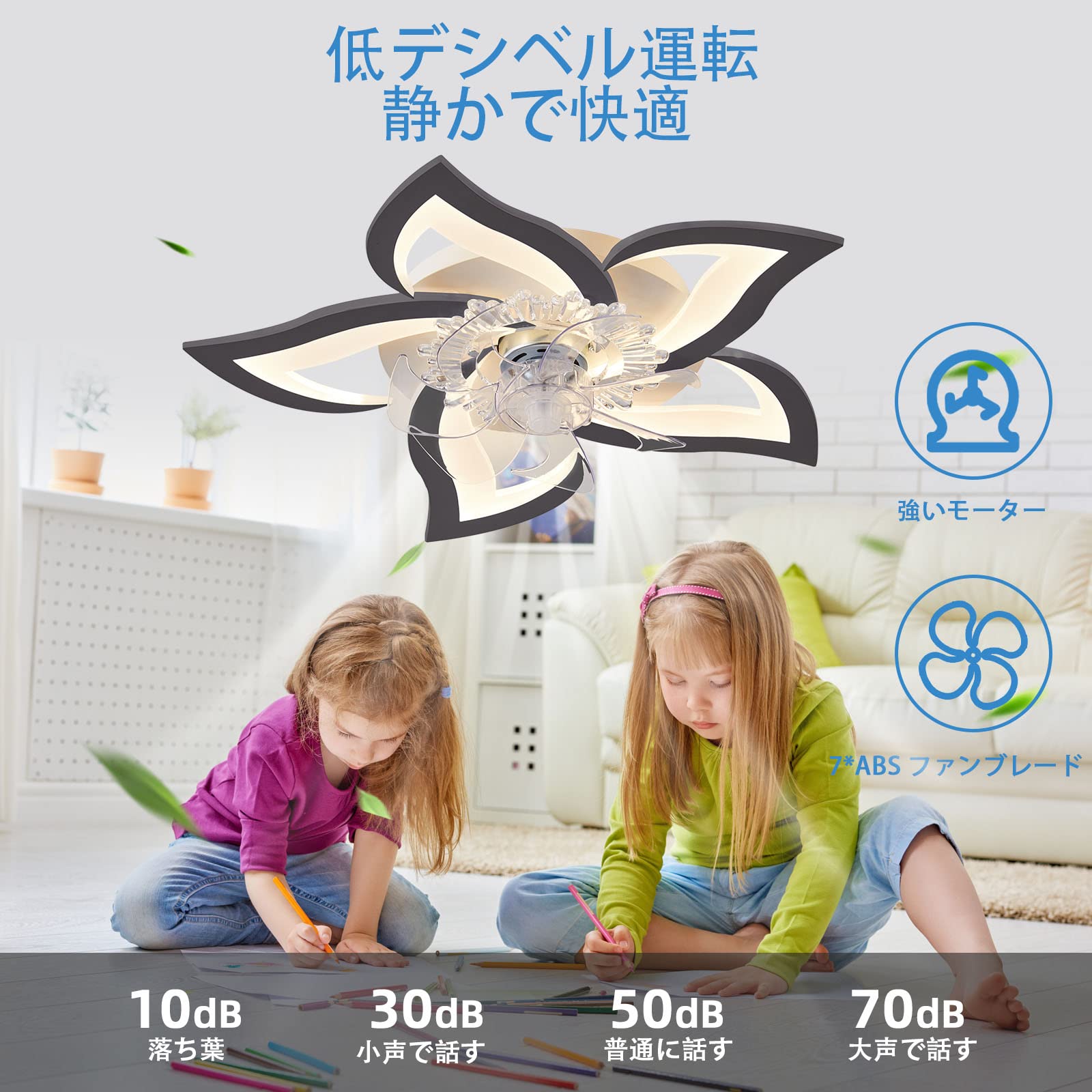 Mua OLUZO 27.2 inches (69 cm) Contemporary LED Ceiling Fan Light ...