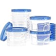 Amazon.com: Reusable Freezer Storage Container Sets with Airtight Twist Top Lid, Round BPA-Free ...