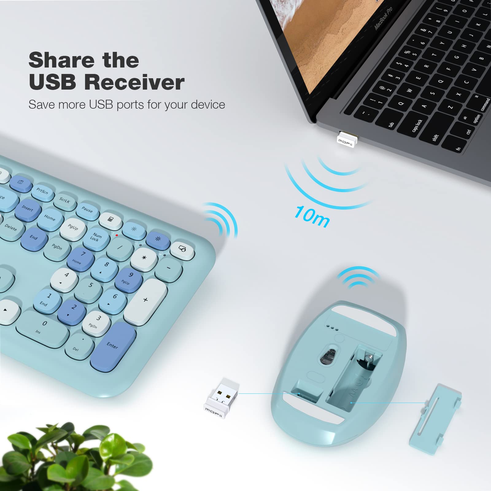 Mua MOFII Wireless Keyboard and Mouse Combo, 2.4G Slim Full-Sized ...