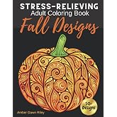 Amazon.com: Large Print Autumn Coloring Book For Adult: 50 Beautiful ...