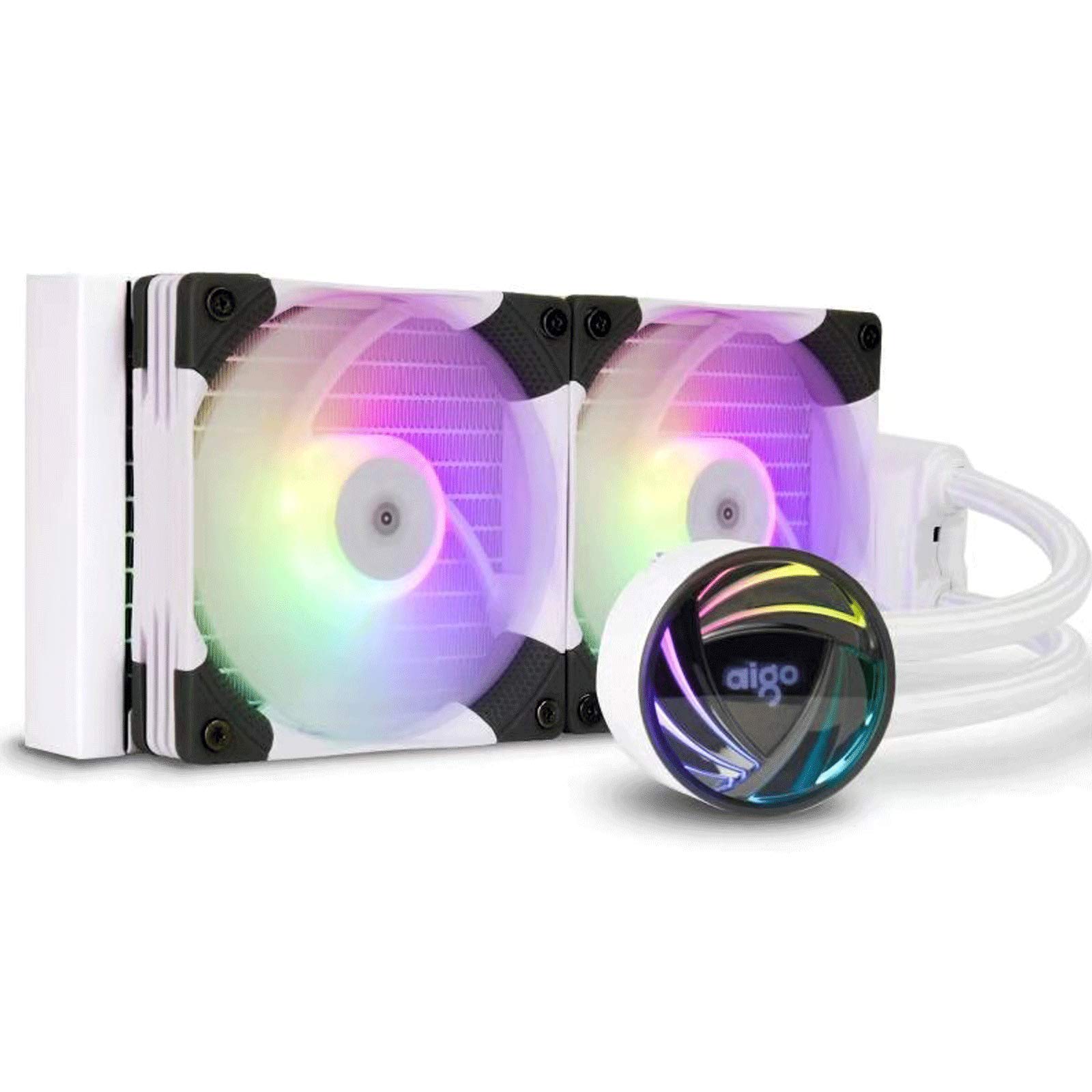 Mua aigo AT240 240mm White CPU Liquid Cooler AIO RGB Water Cooling ...