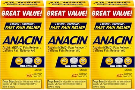 Amazon.com: Anacin Tablets 300 Tablets (Pack of 3): Health & Personal Care