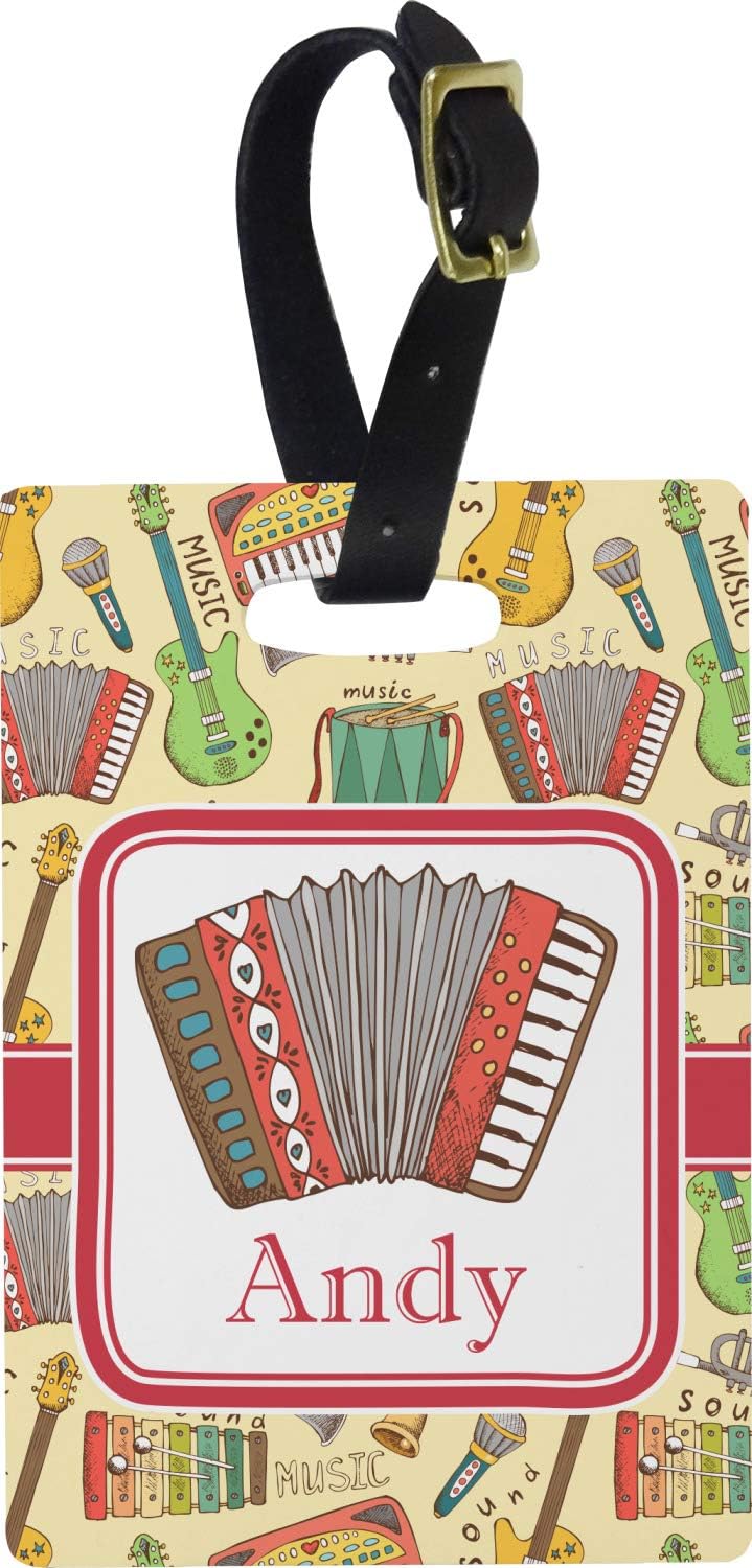 Amazon.com | Vintage Musical Instruments Rectangular Luggage Tag ...