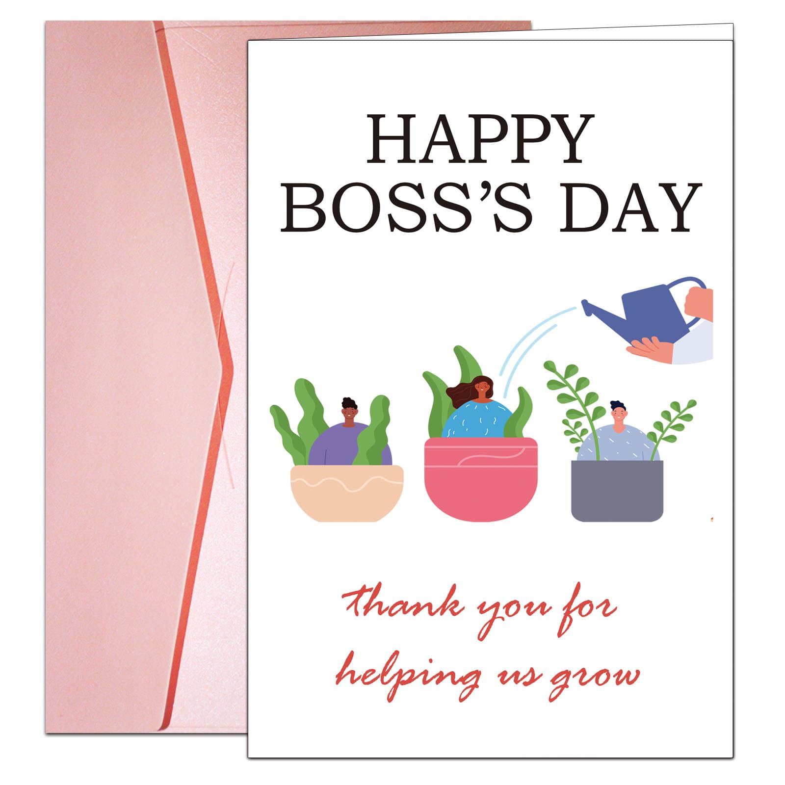 Dapofajo Boss Day Card, Thanks Boss Card, Thank You for Helping me Grow ...