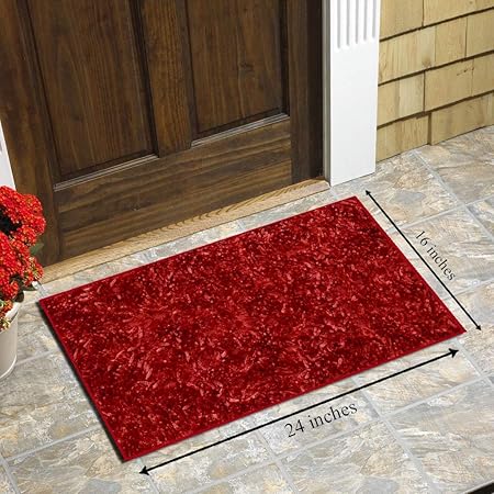 Buy Amazin Homes Asian Door Mat (Red, Polyester & Polyester Blend ...