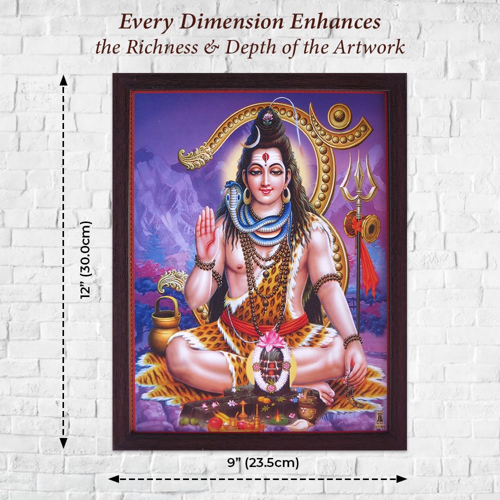 Mua SANVIKA Lord Shiva Wall Poster, Indian God Wall Decor, Shiv Parvati ...