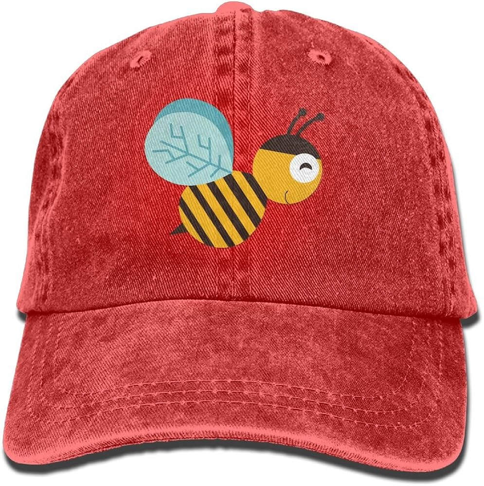 Zwd23yyj Unisex Flat Bill Hip Hop Fun Bee Bugs Cap Baseball Hat Head ...