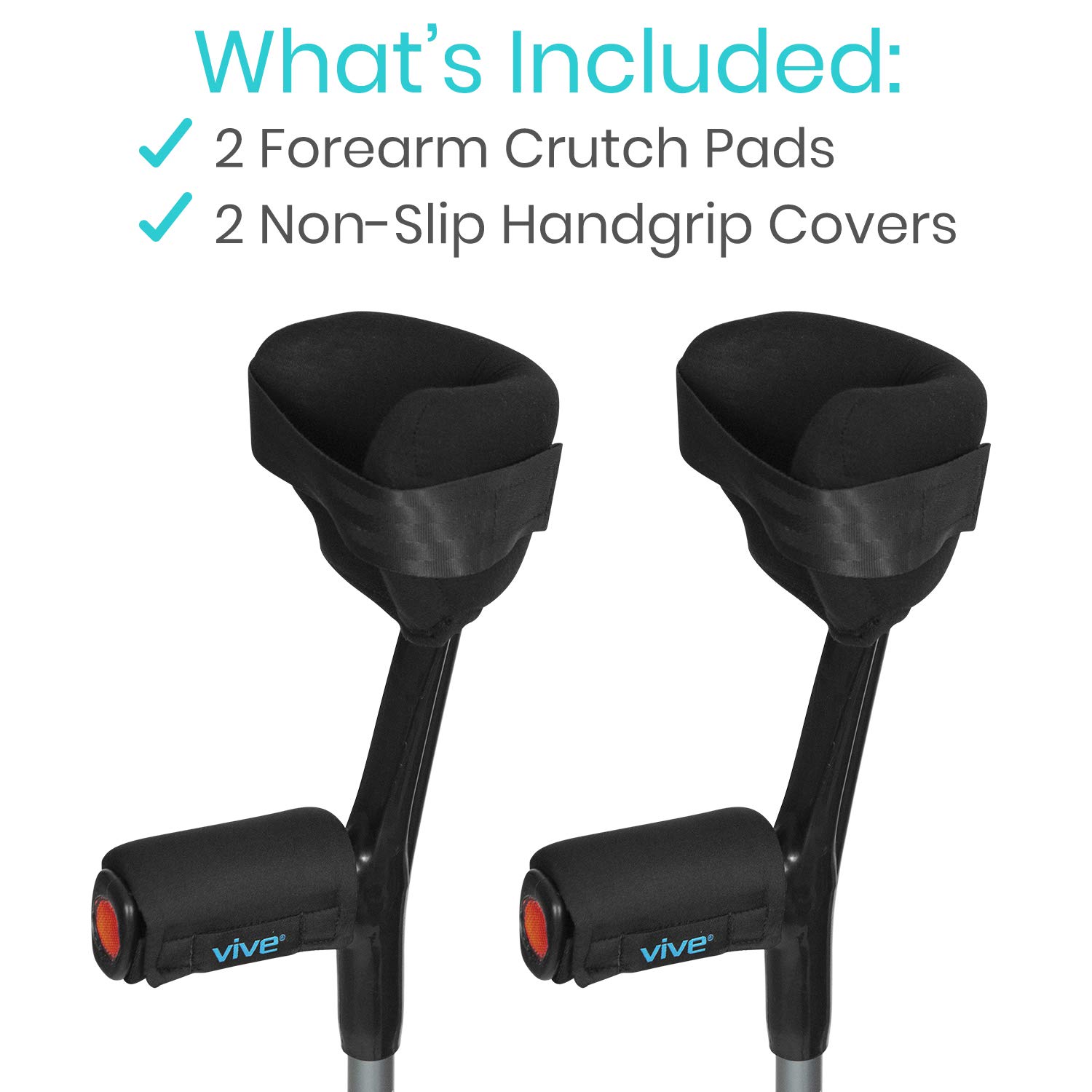 Vive Forearm Crutch Pads - Padding for Crutches and Arm Cuffs ...