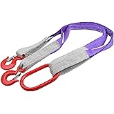 Amazon.com: Vigtayue 2 PCS Lifting Slings Straps with Hooks - 3.3 FT ...