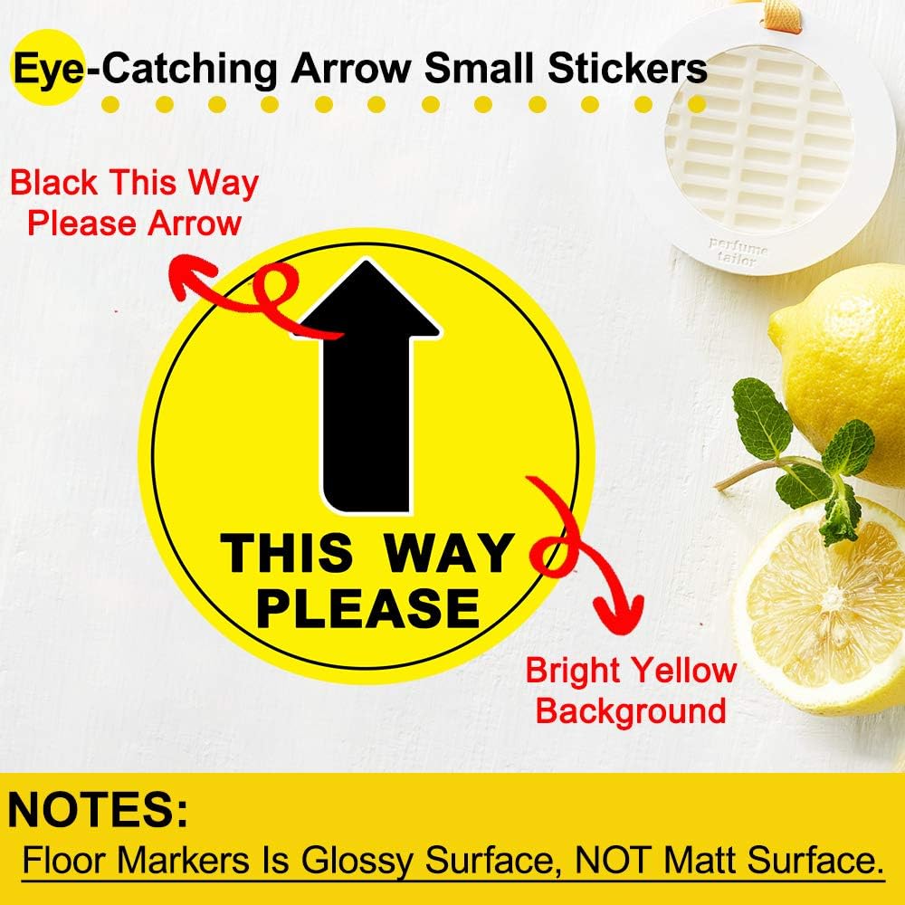 Arrow Floor Stickers, Social Distancing Floor Stickers Yellow Black ...