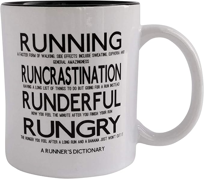 Worry Less Design A Runners Dictionary - Funny Running Mug, Gift for ...