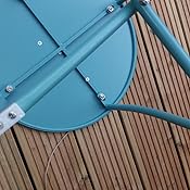 Amagabeli Round Coffee Table 17.7x17.7in Patio Side Table Outdoor ...