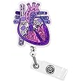 Amazon.com : Dimeho Cardiac Badge Holder Heart Retractable Reel ID Card ...