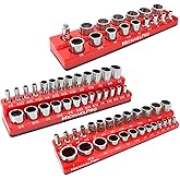 Amazon.com: MichaelPro Magnetic Socket Organizer, Socket Tray, 3-Pc 1/4 ...