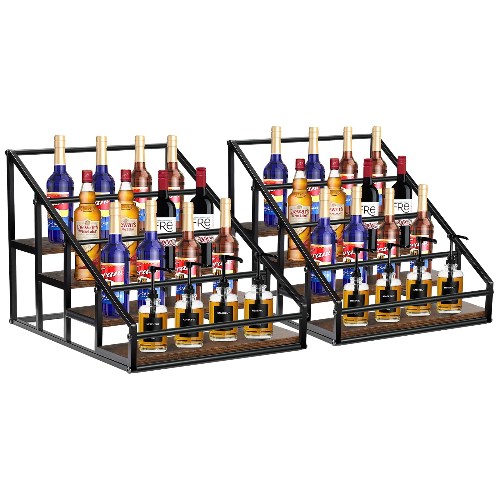 YQBRAO Coffee Syrup Rack Organizer,Liquor Bottle Display Shelf,Water ...