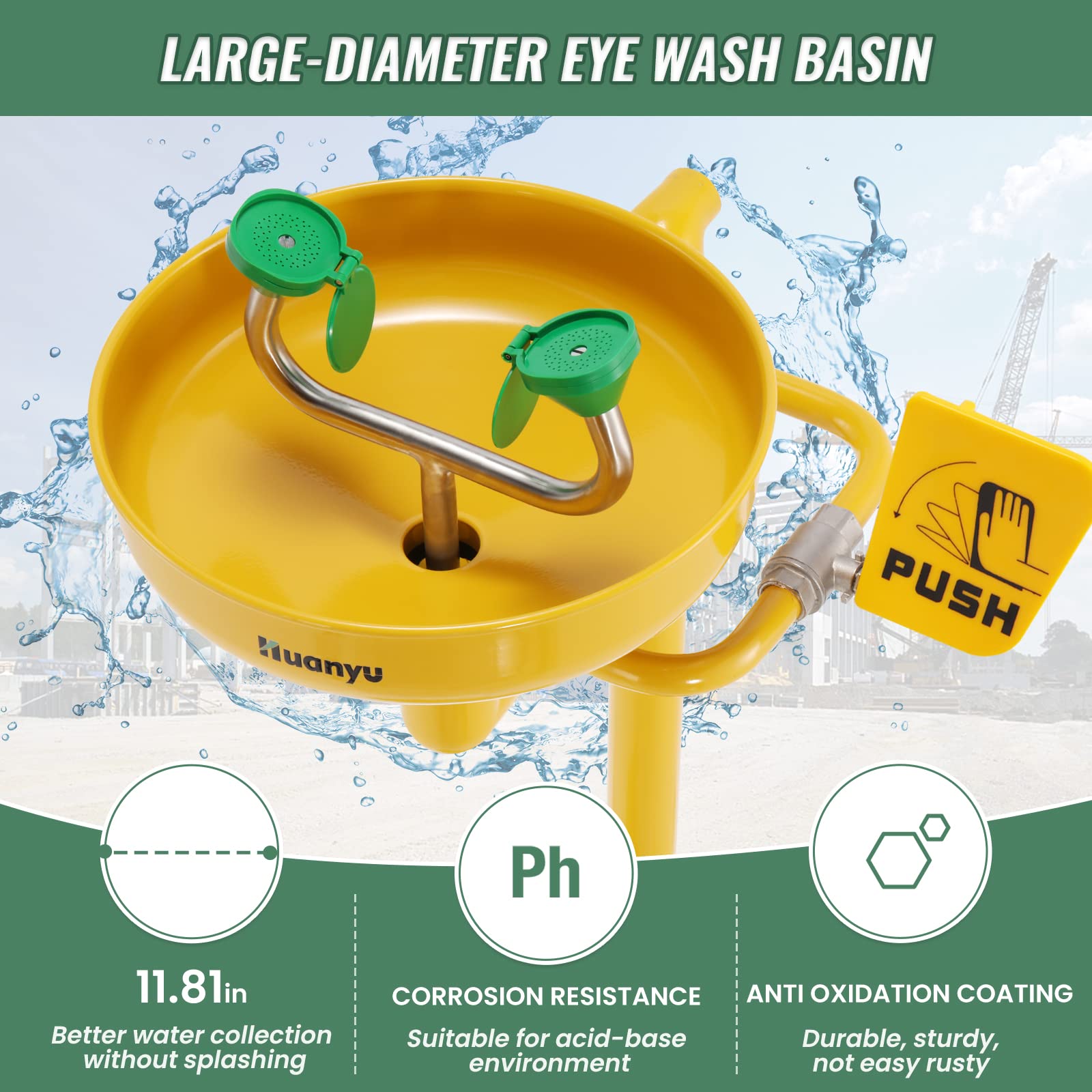 Mua Huanyu Emergency Eye Wash Station Pedestal Mounted Eyewash Station ...