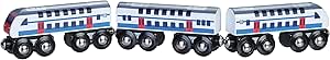 Amazon.com: Double Decker Wooden Train with 2 Engines & 1 Car. Multi ...