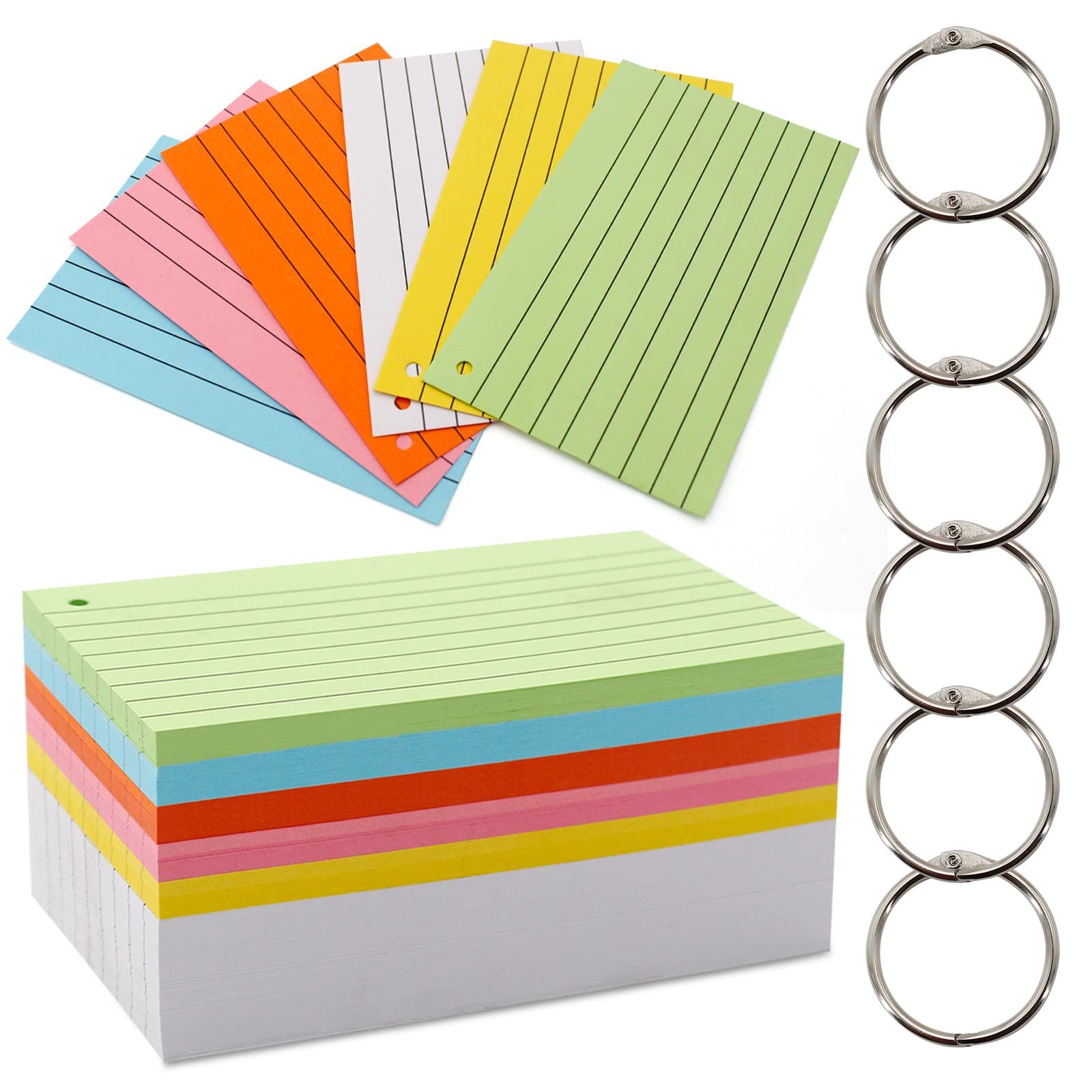 Mua TTzycc 300 Pieces Index cards with ring，3x5 index cards，index cards ...