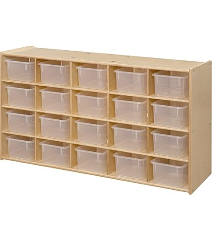 Childcraft 16-Bin Colorful Cubby Storage Unit | 38" Classroom Organizer ...