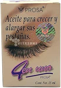 Aceite para crecer y alargar sus pestañas Prosa 4 en uno 15 ml: Amazon ...