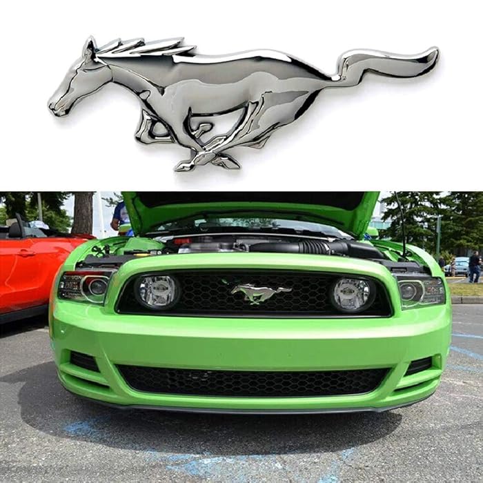Buy L&U Car Styling 3D metal Mustang horse Front Hood Grille Emblem ...