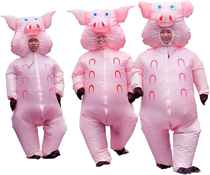 RHYTHMARTS Inflatable Pig Costume Christmas Costumes Fancy Dress ...