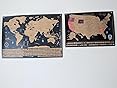 Amazon.com : Two Scratch Off Maps - Map of the World (Large) + US ...
