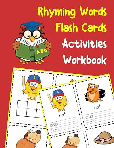 Rhyming Words Flash Cards Activities Workbook: 200 CVC vowels and ...