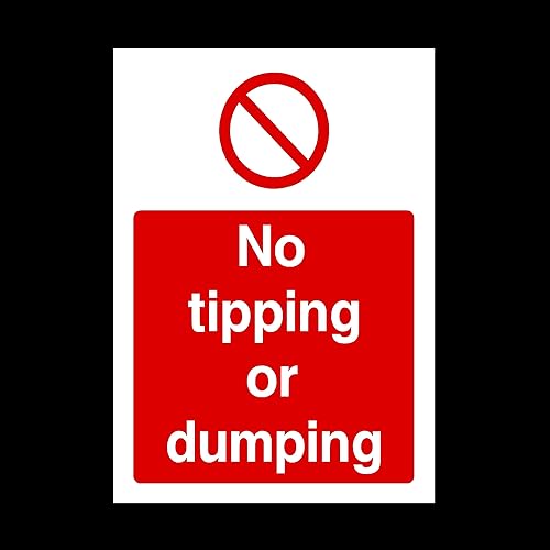 No Fly Tipping Sign - 1mm rigid plastic 300mm x 200mm: Amazon.co.uk ...