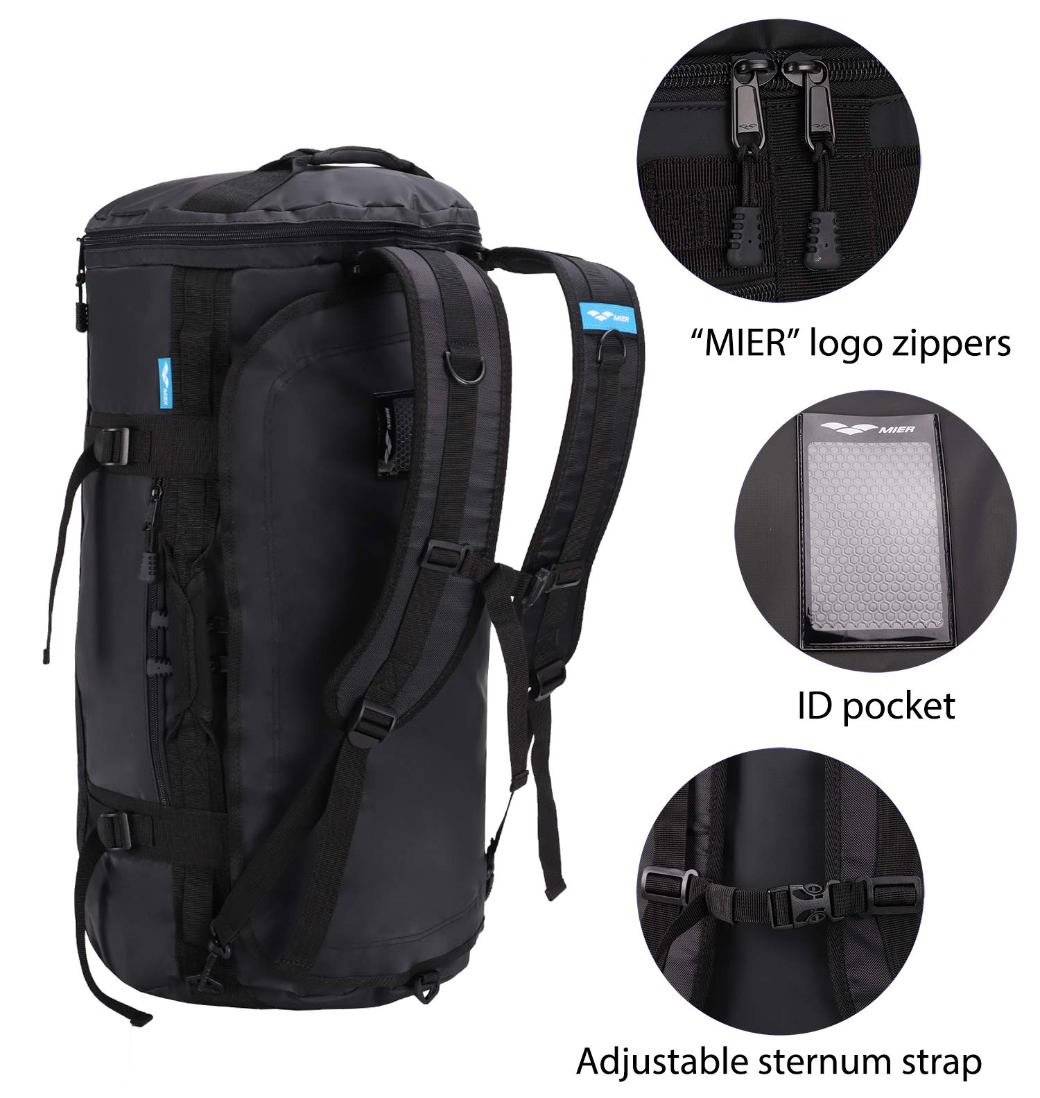 MIER Large Duffel Backpack Sports Gym Bag with Shoe Compartment, Heavy ...