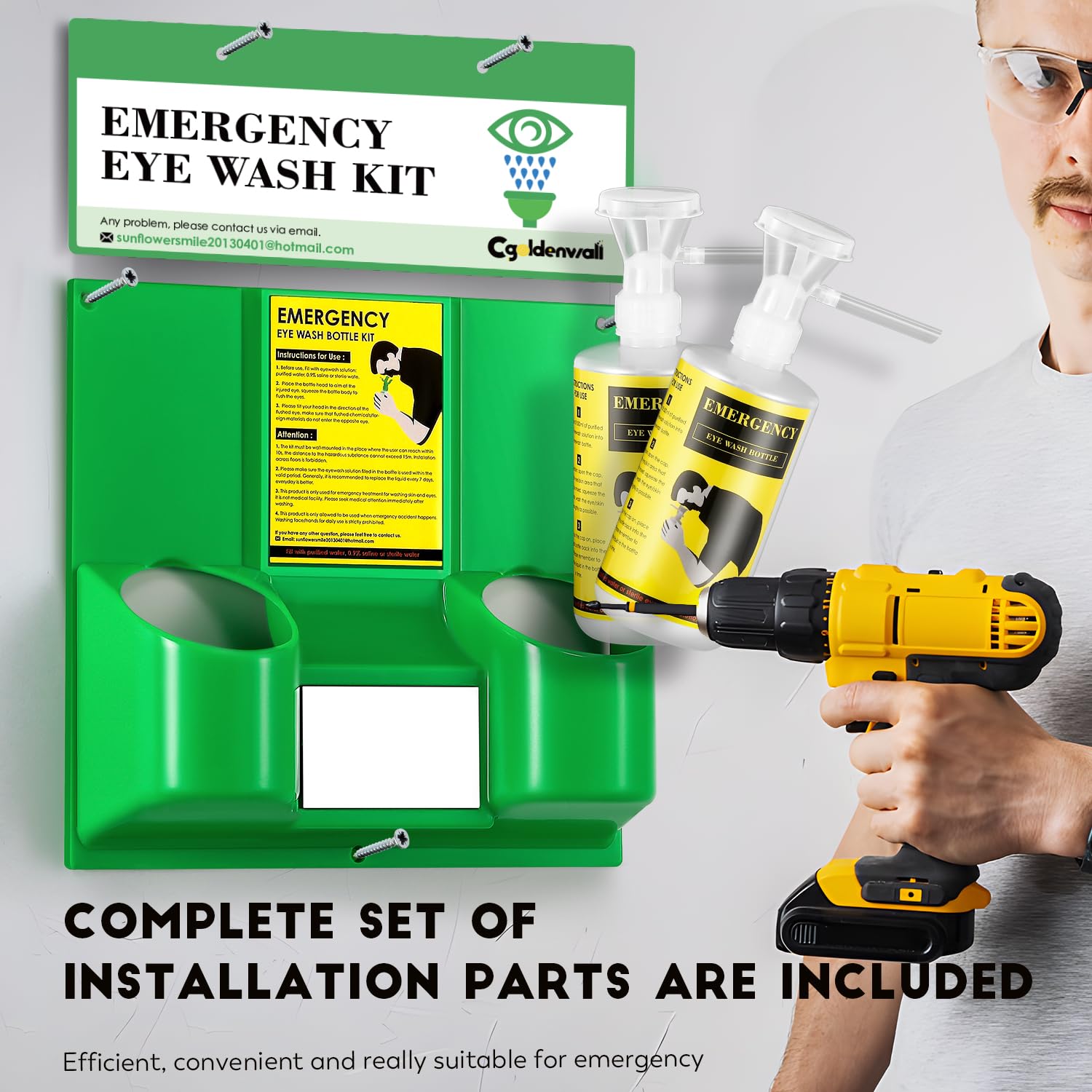 Mua Eye Wash Station Portable Eye Wash Kit for Emergency, Wall Mounted ...