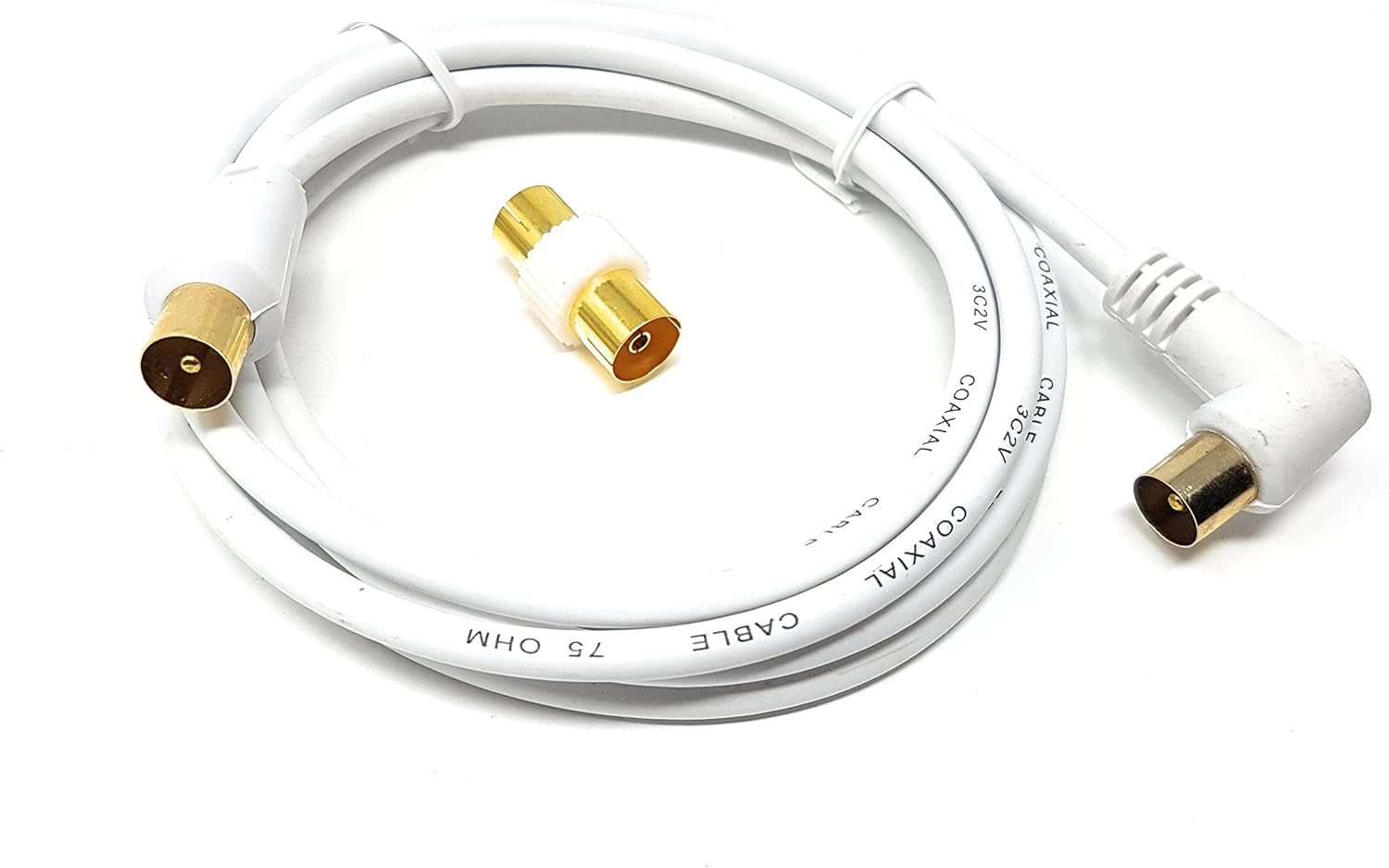 MainCore 3m long Right Angle TV/AV Aerial Antenna Coaxial Cable Lead ...